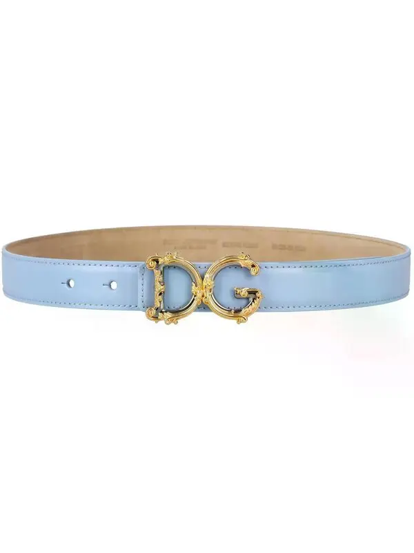 Dolce & Gabbana Baroque Dg Buckle Belt - Blue