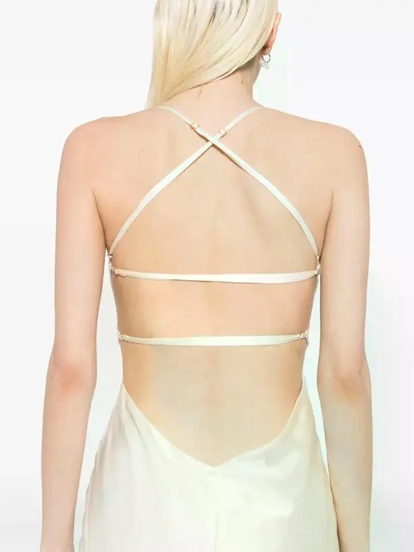 Michelle Mason Cutout Detail Gown - White