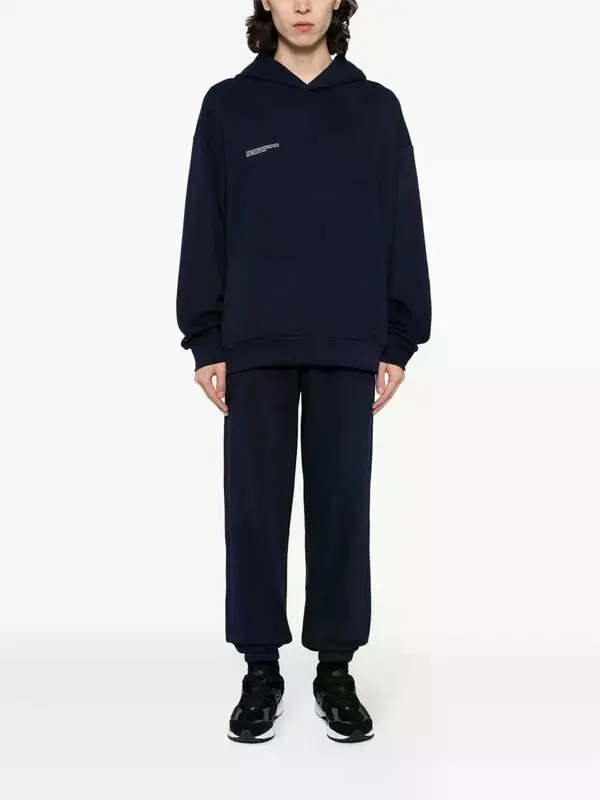 PANGAIA 365 Midweight Organic-cotton Hoodie - Blue