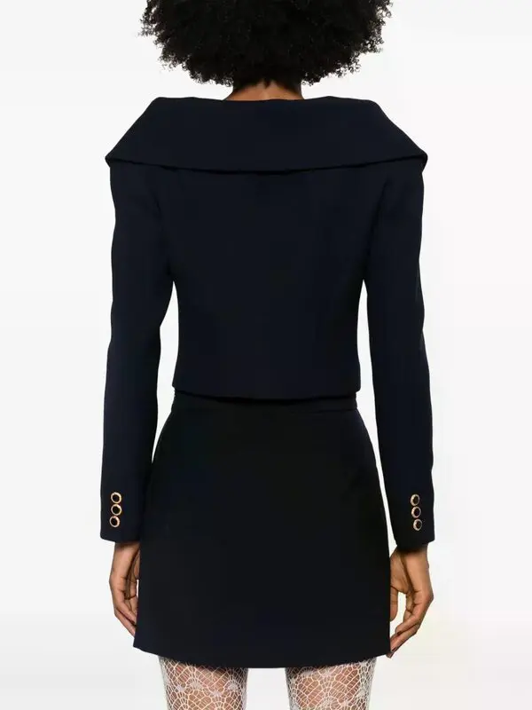 Alessandra Rich Off-shoulder Wool Blazer