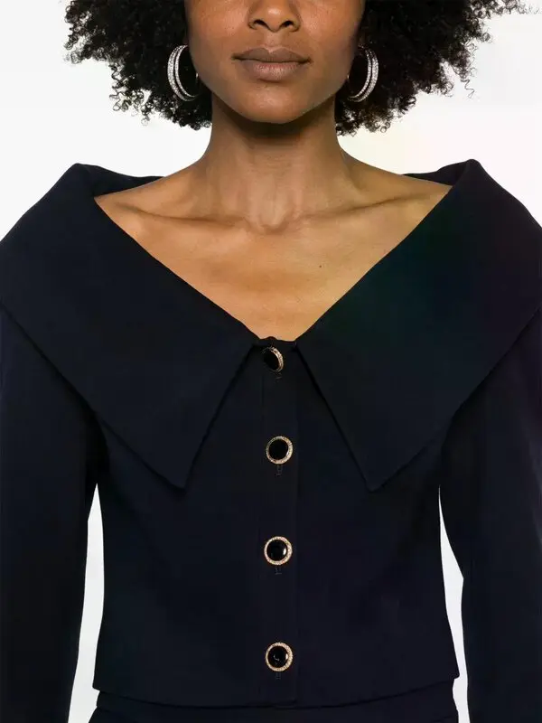 Alessandra Rich Off-shoulder Wool Blazer