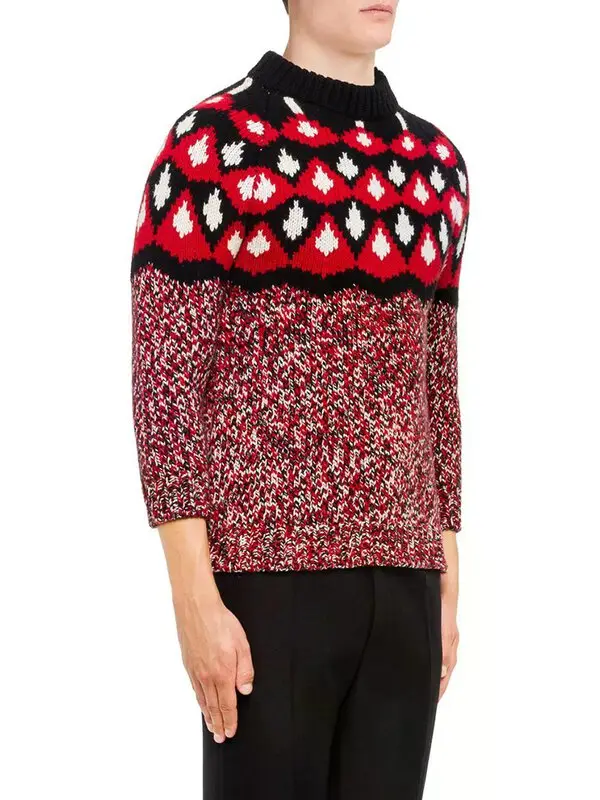 Prada Patterned Jacquard Knit Jumper