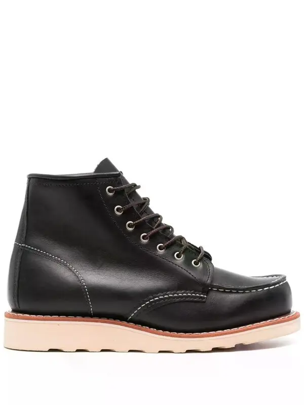 Red Wing Calf Leather Lace-up Boots - Black
