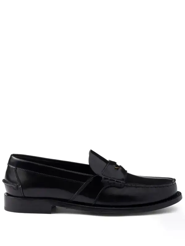 Prada Brushed Leather Loafers