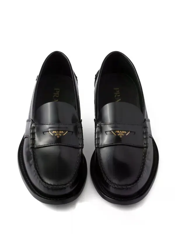 Prada Brushed Leather Loafers