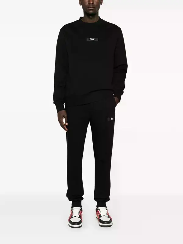 Versace Logo-patch Cotton Track Pants
