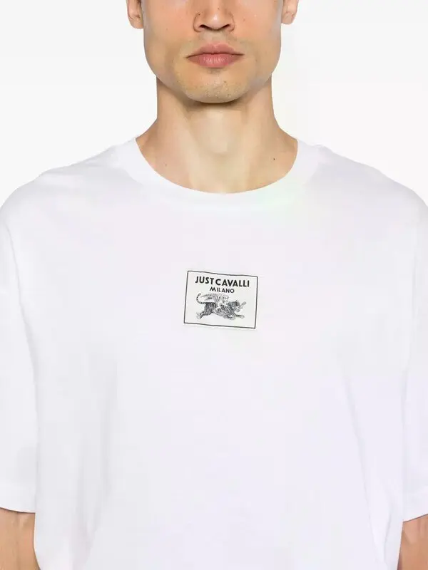 Just Cavalli Logo-patch Cotton T-shirt