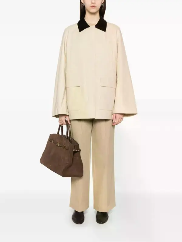 TOTEME Country Coat With Corduroy Collar - Neutrals