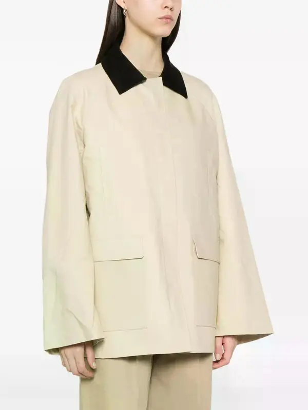 TOTEME Country Coat With Corduroy Collar - Neutrals