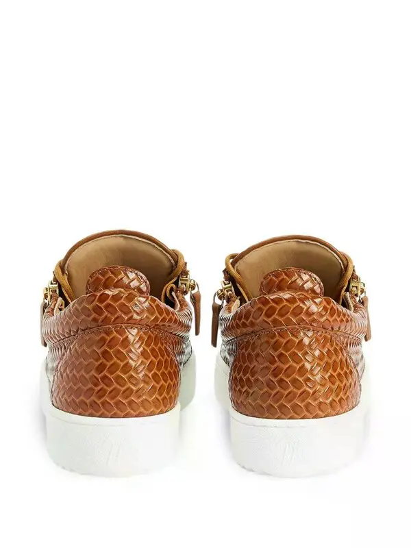 GIUSEPPE ZANOTTI Frankie Double-zip Low-top Sneakers - Brown