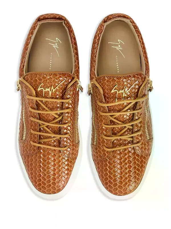 GIUSEPPE ZANOTTI Frankie Double-zip Low-top Sneakers - Brown