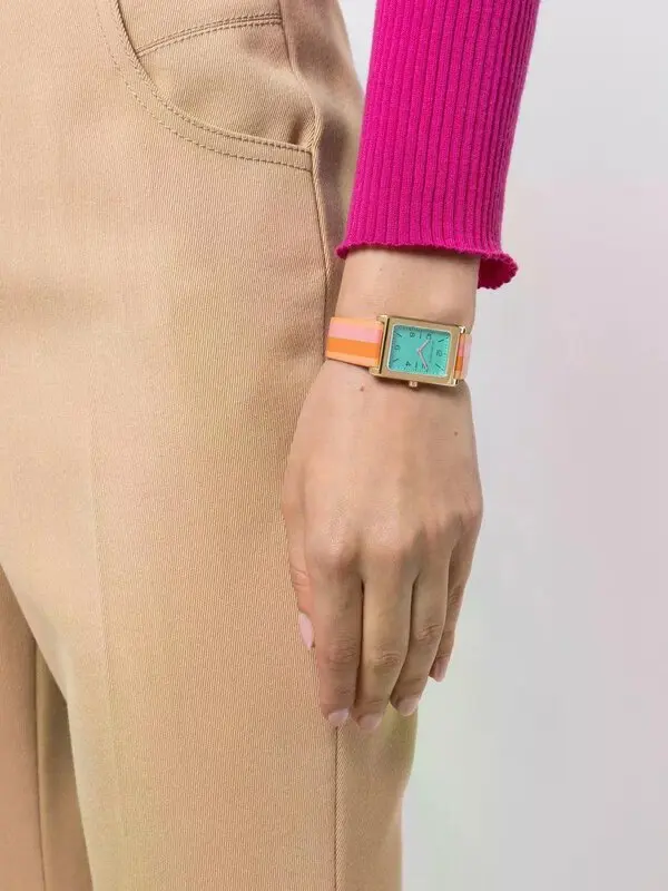 LACALIFORNIENNE Rectangular Daybreak Watch - Pink