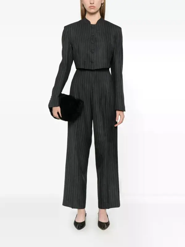 RACIL Mathilda Cropped Pinstripe Jacket
