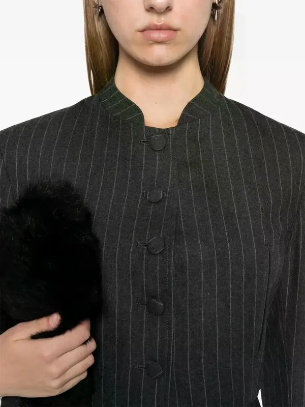 RACIL Mathilda Cropped Pinstripe Jacket