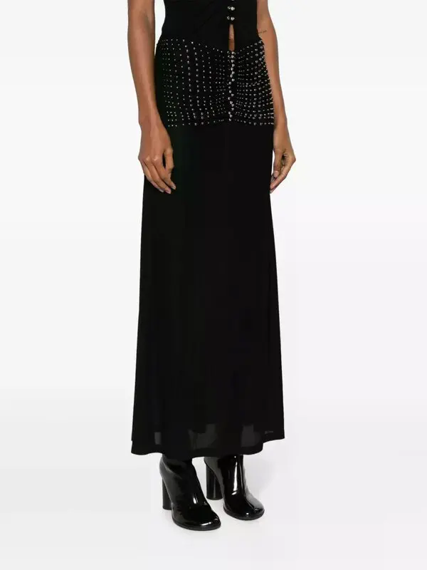 Rabanne High-waisted Studded Skirt - Black