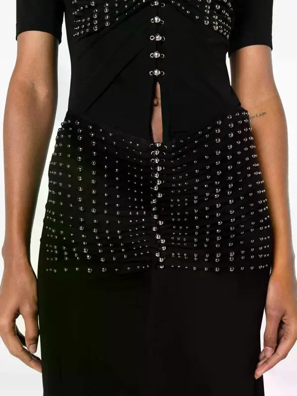 Rabanne High-waisted Studded Skirt - Black