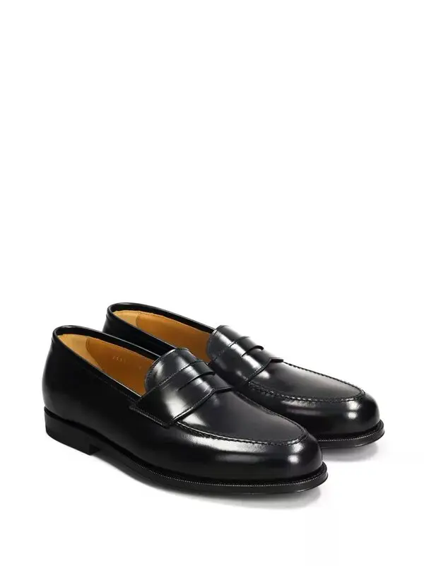 GREEN GEORGE Penny Loafers - Black