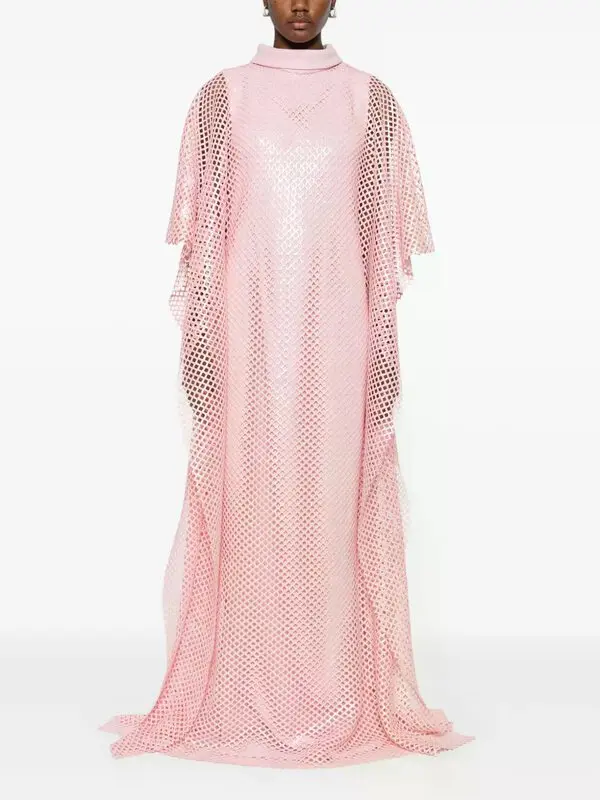 JEAN-LOUIS SABAJI Mesh Abaya - Pink