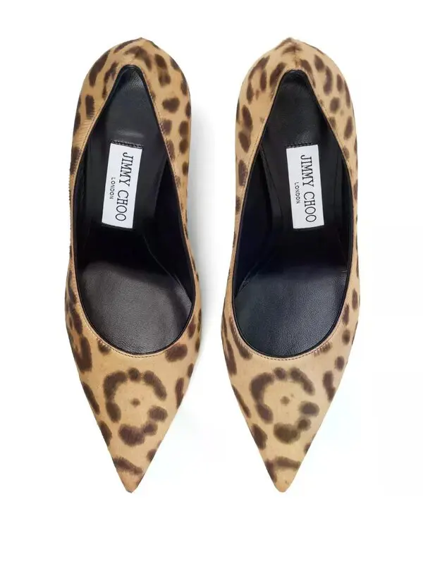 JIMMY CHOO Love 85mm Leopard Print Calf Hair Pumps