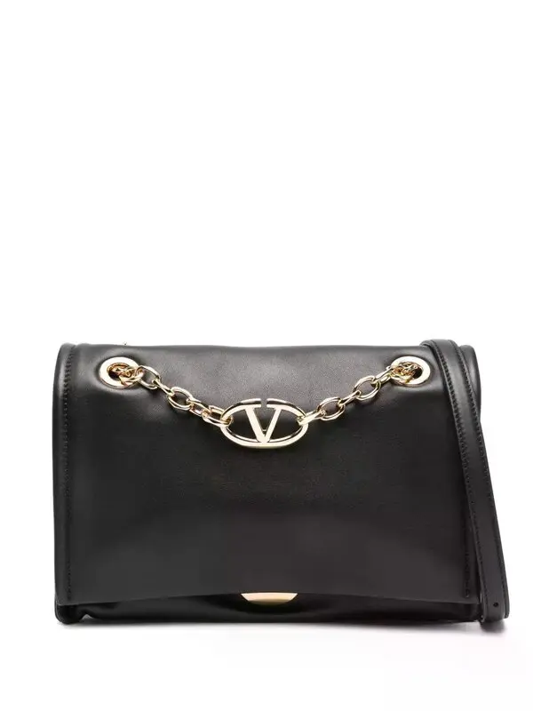Valentino Garavani Maxi Vlogo Signature Shoulder Bag - Black