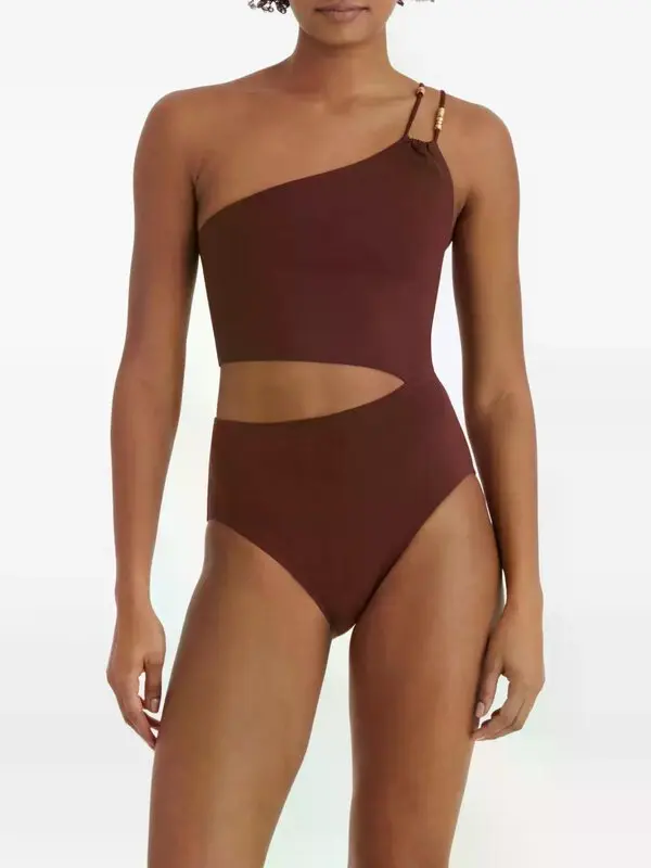 ERES One-shoulder Cut-out Swimsuit - Brown