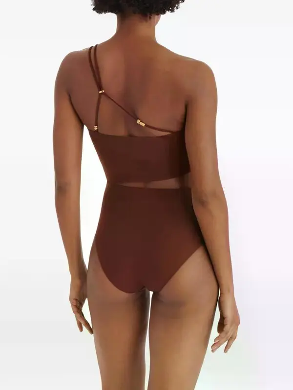 ERES One-shoulder Cut-out Swimsuit - Brown
