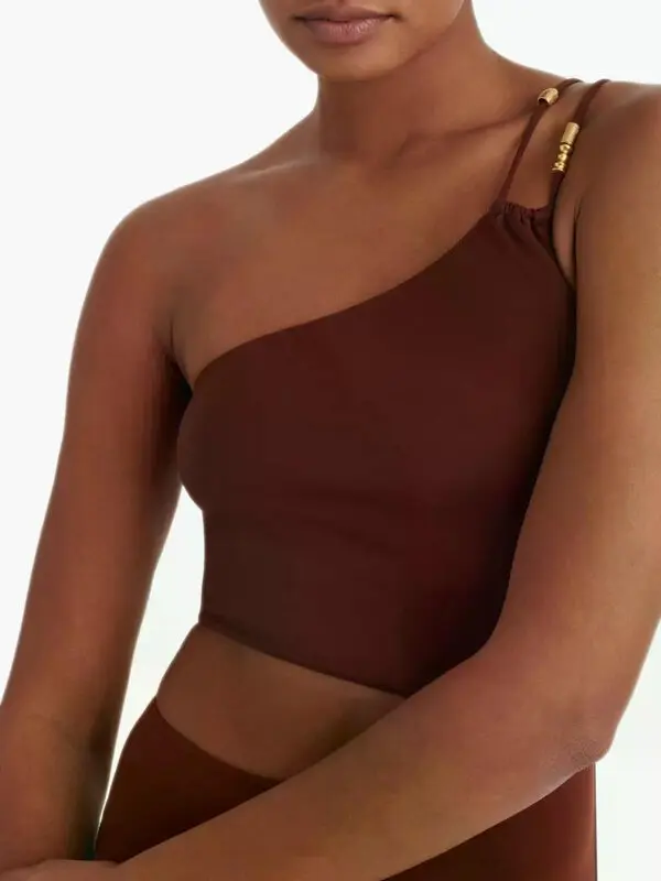 ERES One-shoulder Cut-out Swimsuit - Brown