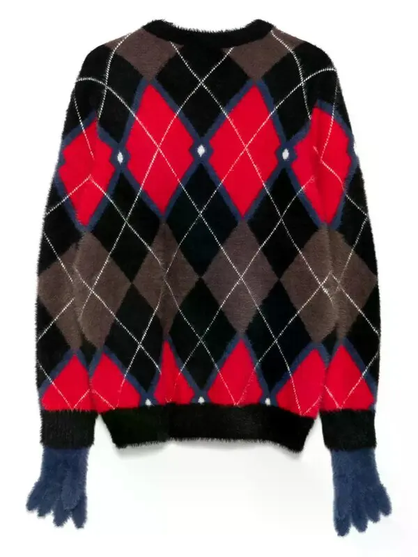 CHARLES JEFFREY Fluffy Gloves Jumper - Black