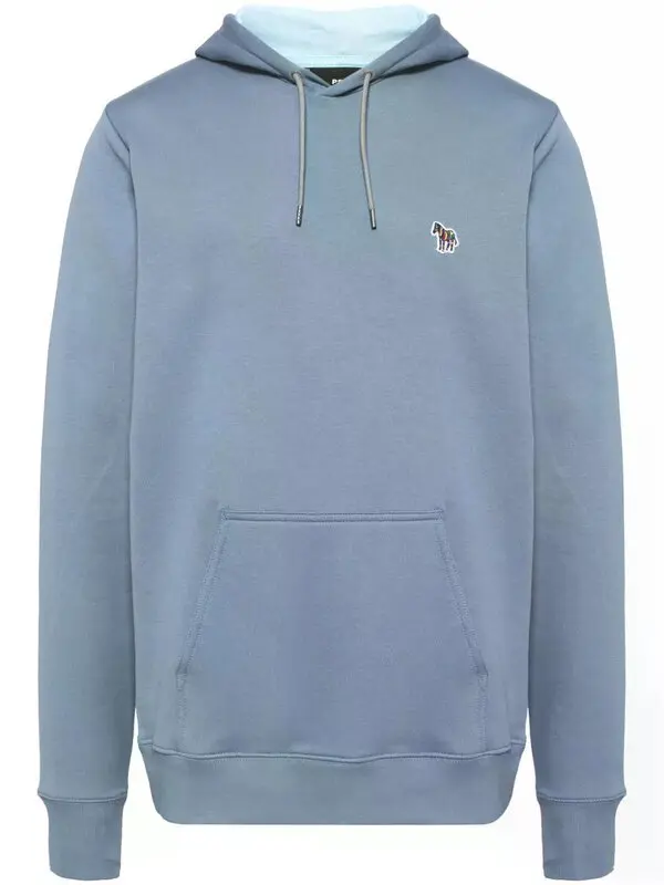 Paul Smith Zebra Logo Organic Cotton Hoodie - Blue