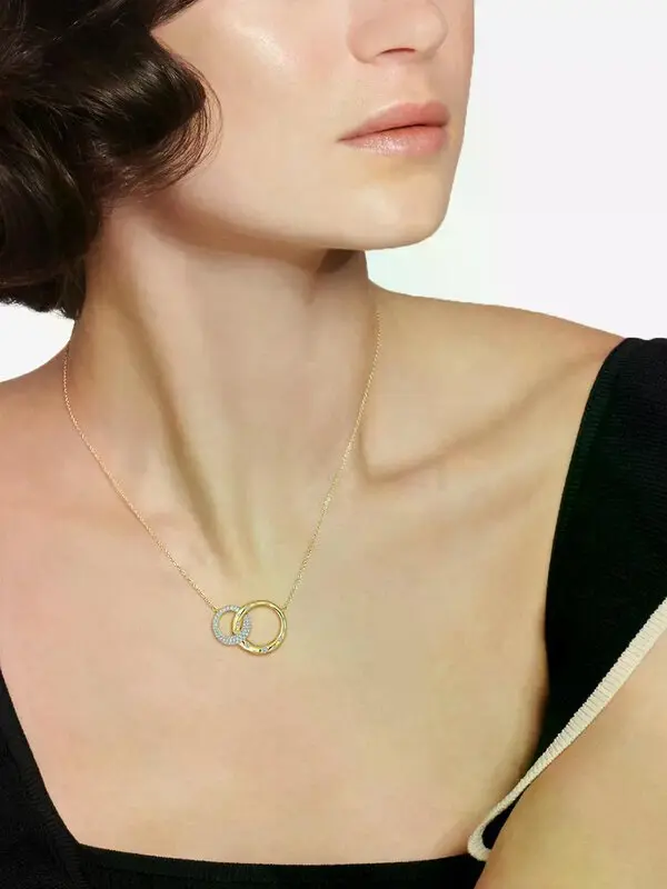 Kwiat 18kt Two-tone Diamond Interlocking Pendant Necklace