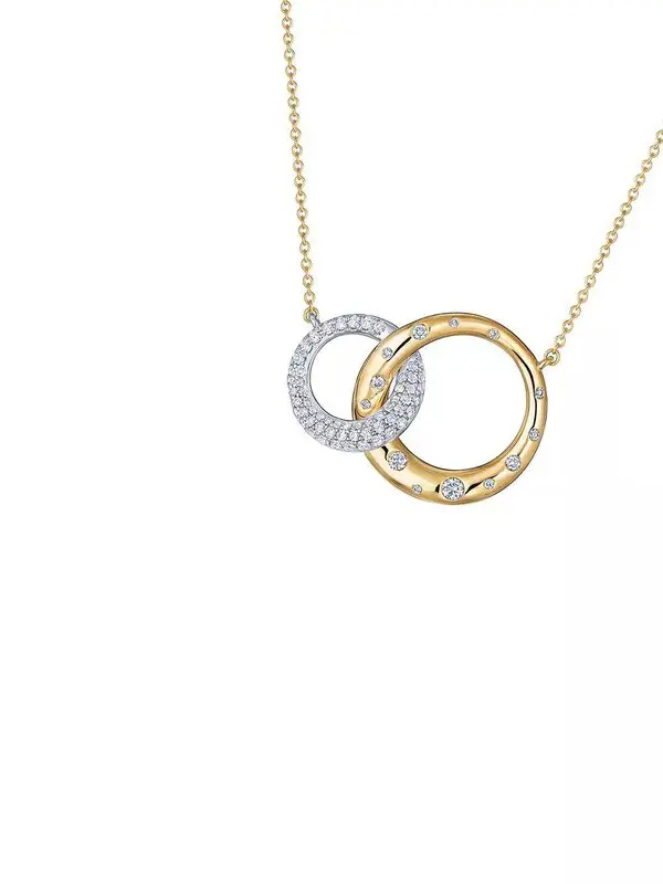 Kwiat 18kt Two-tone Diamond Interlocking Pendant Necklace