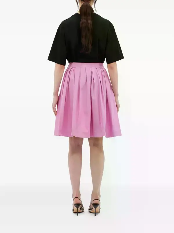 MSGM Pleated Skirt With Side Zip Fastening
