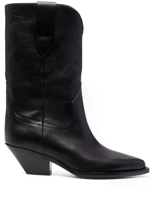 Isabel Marant Étoile Dahope 50mm Leather Cowboy Boots - Black