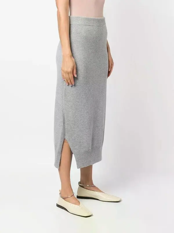 BARRIE High-waisted Knit Midi Skirt