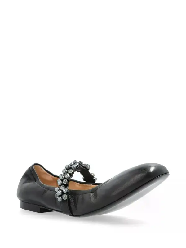 STUART WEITZMAN Rhinestone Embellished Ballet Flats