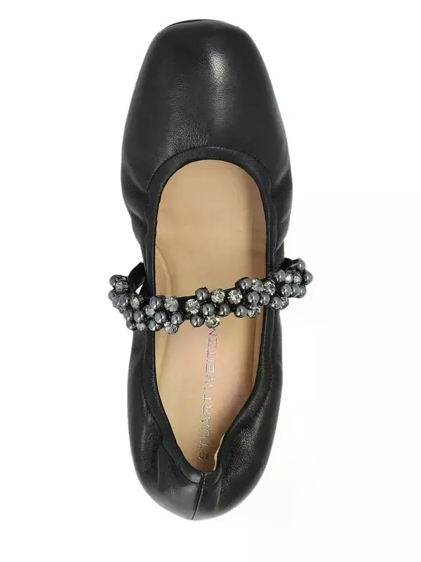 STUART WEITZMAN Rhinestone Embellished Ballet Flats