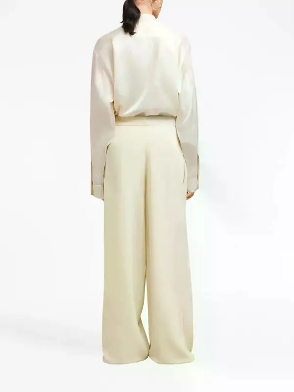 AMI Paris Layered Wide-leg Trousers