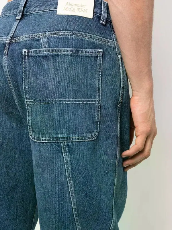 Alexander McQueen Wide-leg Panelled Jeans