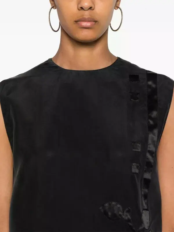 Prada Floral-appliqué Silk Midi Dress