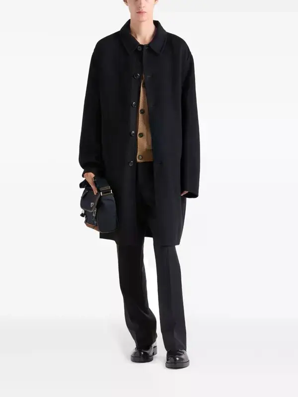 Prada Cashmere Coat With Removable Padding