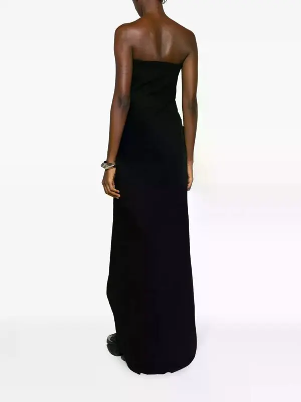Rick Owens Strapless Asymmetric Virgin Wool Top