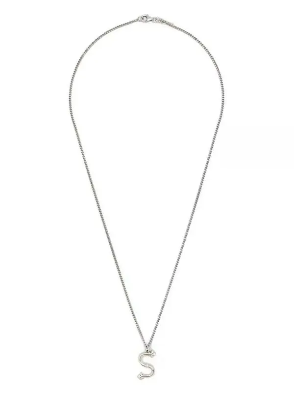 Emanuele Bicocchi Sterling Alphabet Pendant Necklace