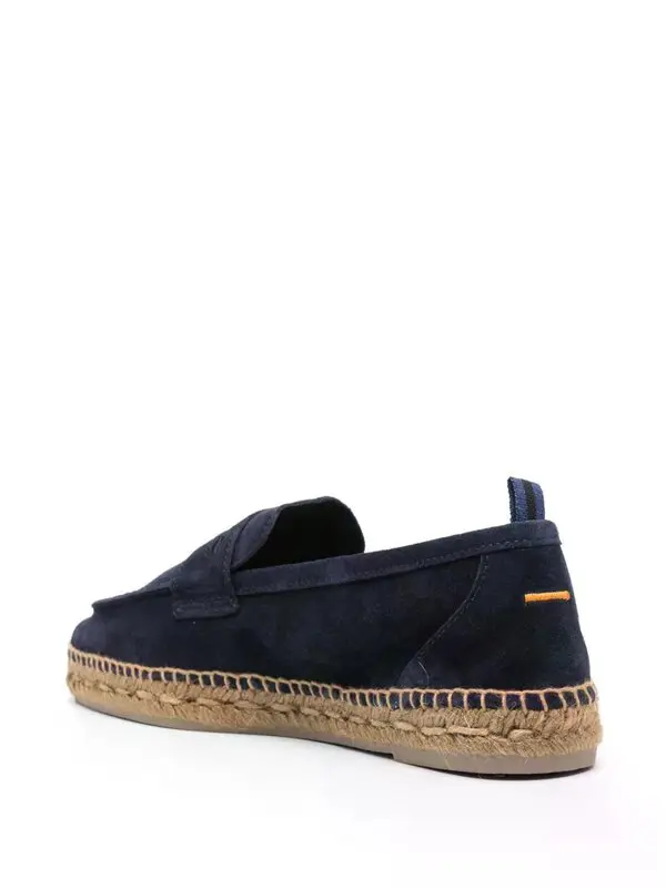 CastaÑer Braided Raffia Suede Espadrilles - Blue