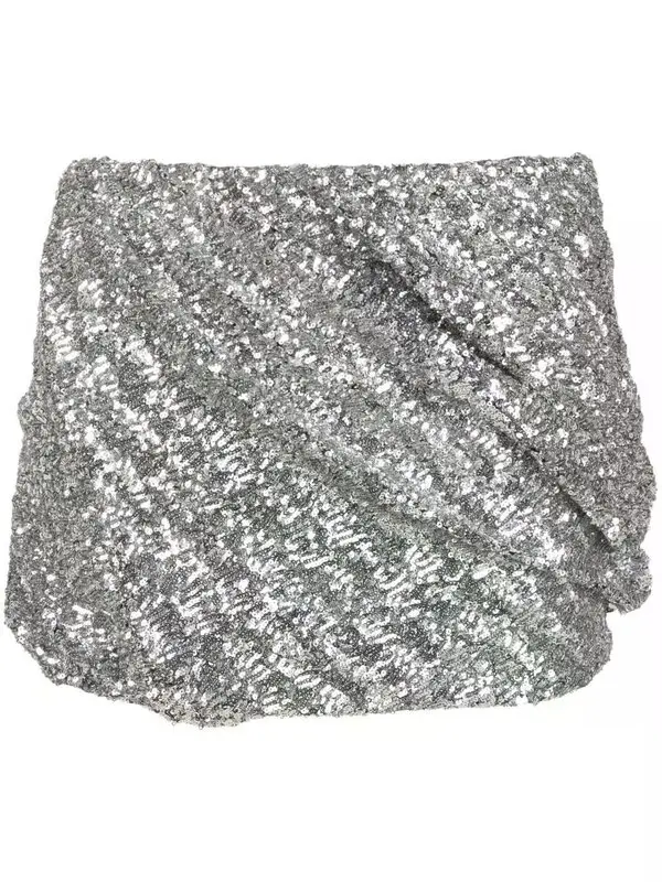 Attico Sequin Embellished Miniskirt
