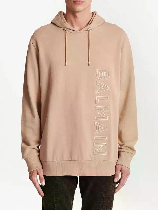 Balmain Logo-embossed Cotton Hoodie