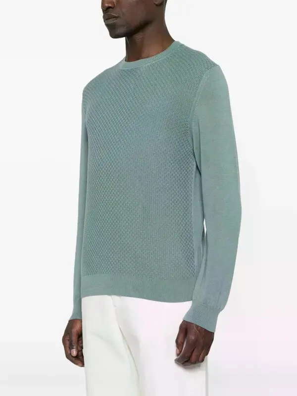 Canali Crew Neck Sweater - Green
