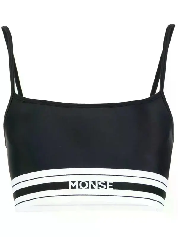 Monse Logo-waist Sports Bra - Black