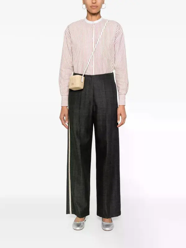 FORTE_FORTE Herringbone Wool Tailored Trousers