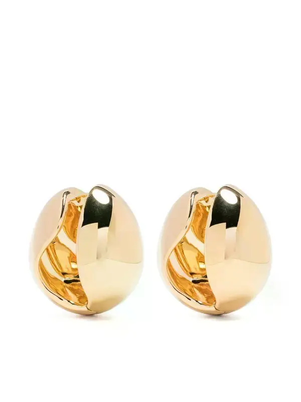 Coperni Logo Huggie Hoop Earrings - Gold