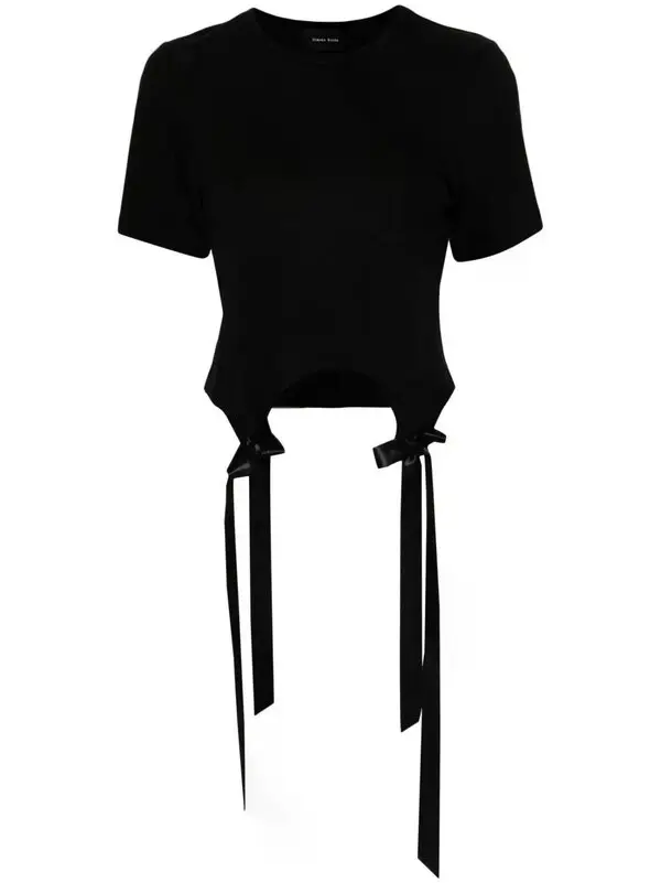 Simone Rocha Bow-detail Cotton Dress - Black